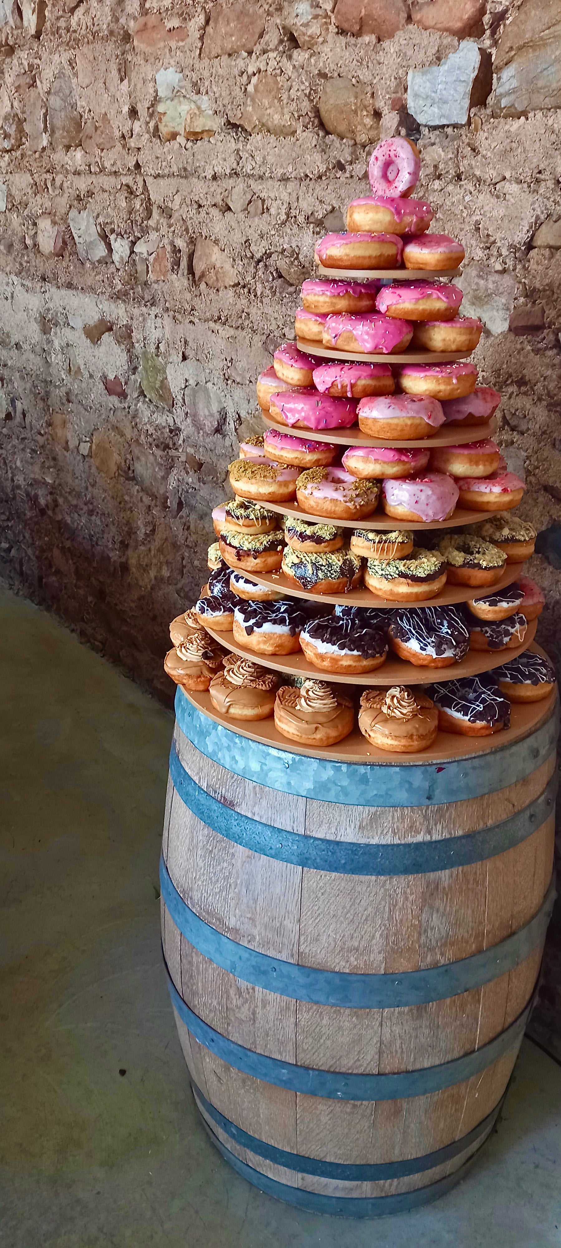doughnut cake tower